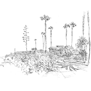 Laguna Beach Coastline, California Art Prints, Plein Air Pen and Ink ...