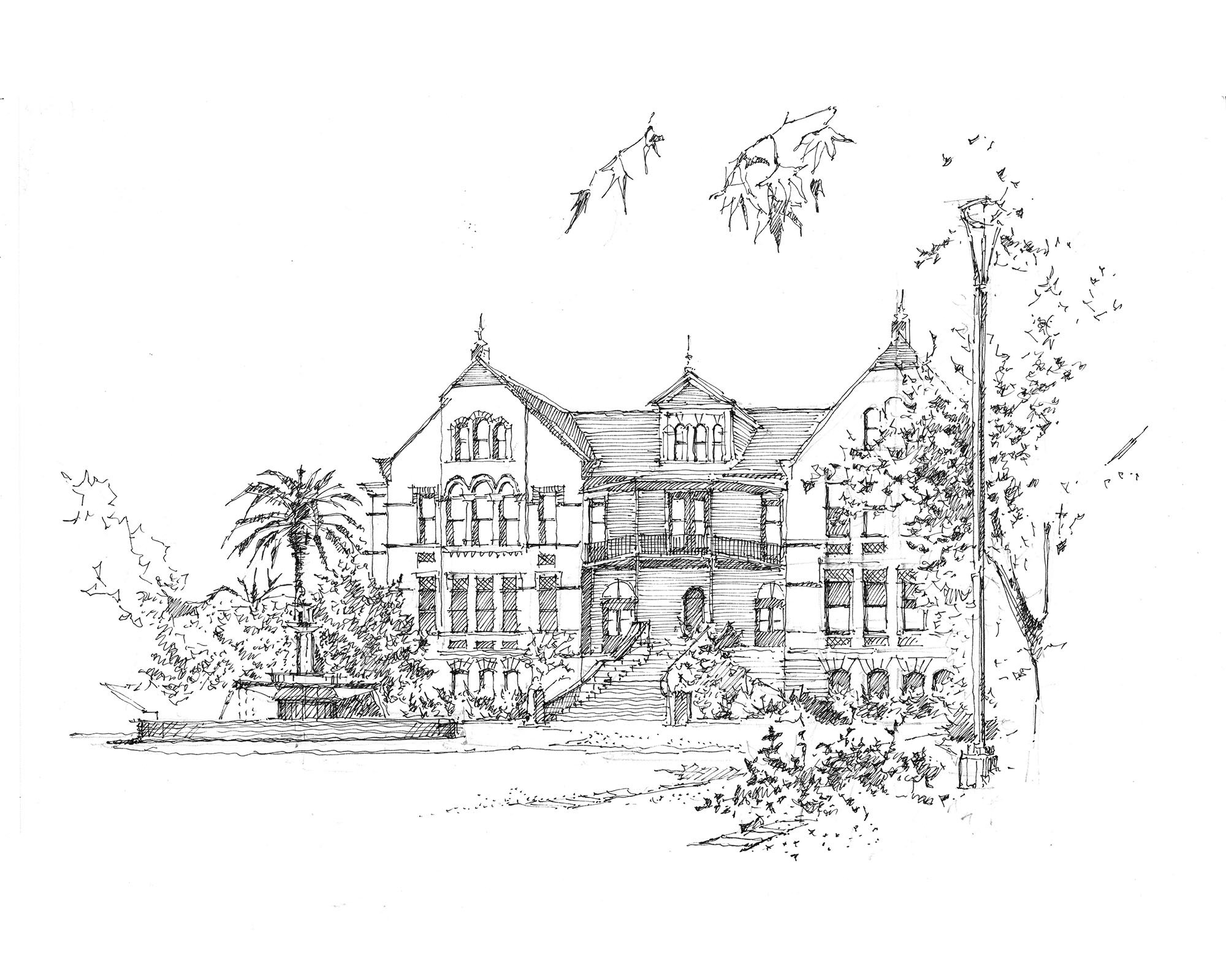 ASU Graduation Gift SALE, Old Main Drawing, Arizona State University ...