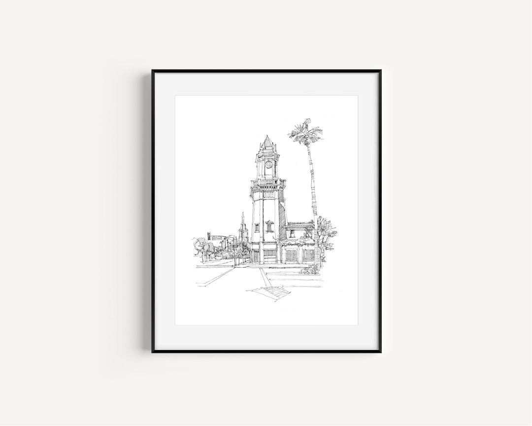 UCLA Graduation Gift SALE, Holmby Hall Sketch, Pen & Ink Drawing ...