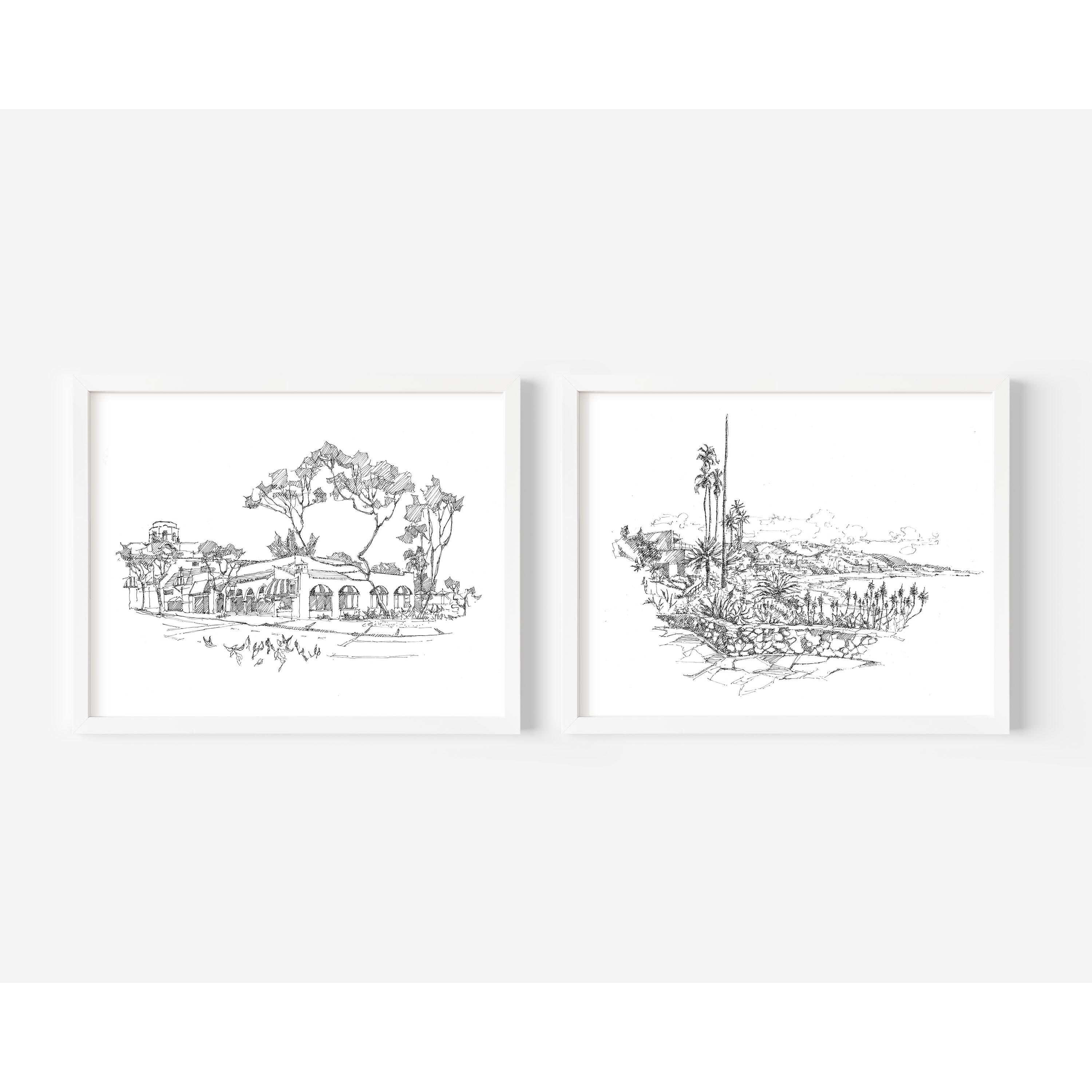 Laguna Beach Print, Heisler Park Art, Plein Air Pen and Ink Drawing - Etsy