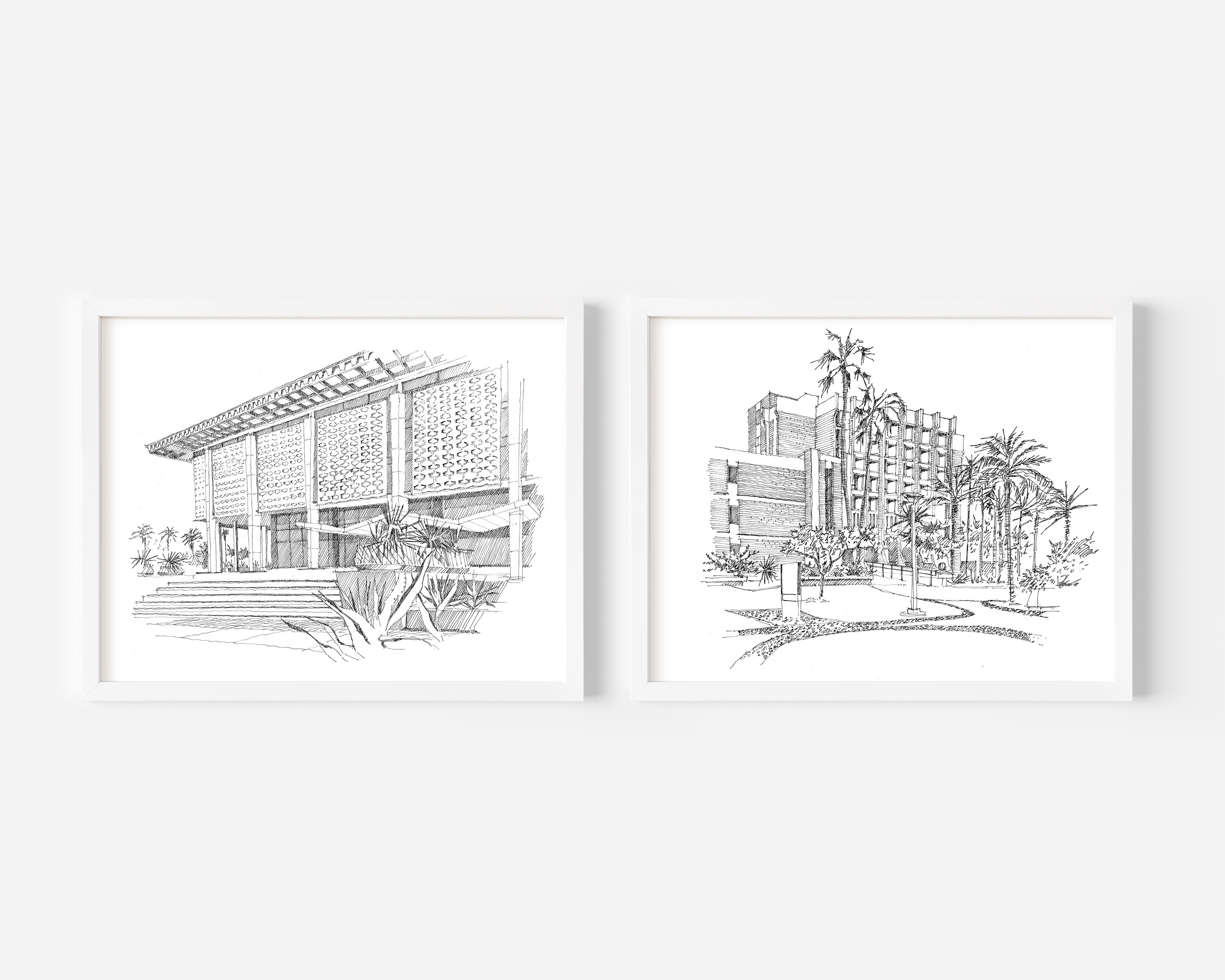 Gift for ASU Graduate SALE, Wexler Hall Drawing, Arizona State ...