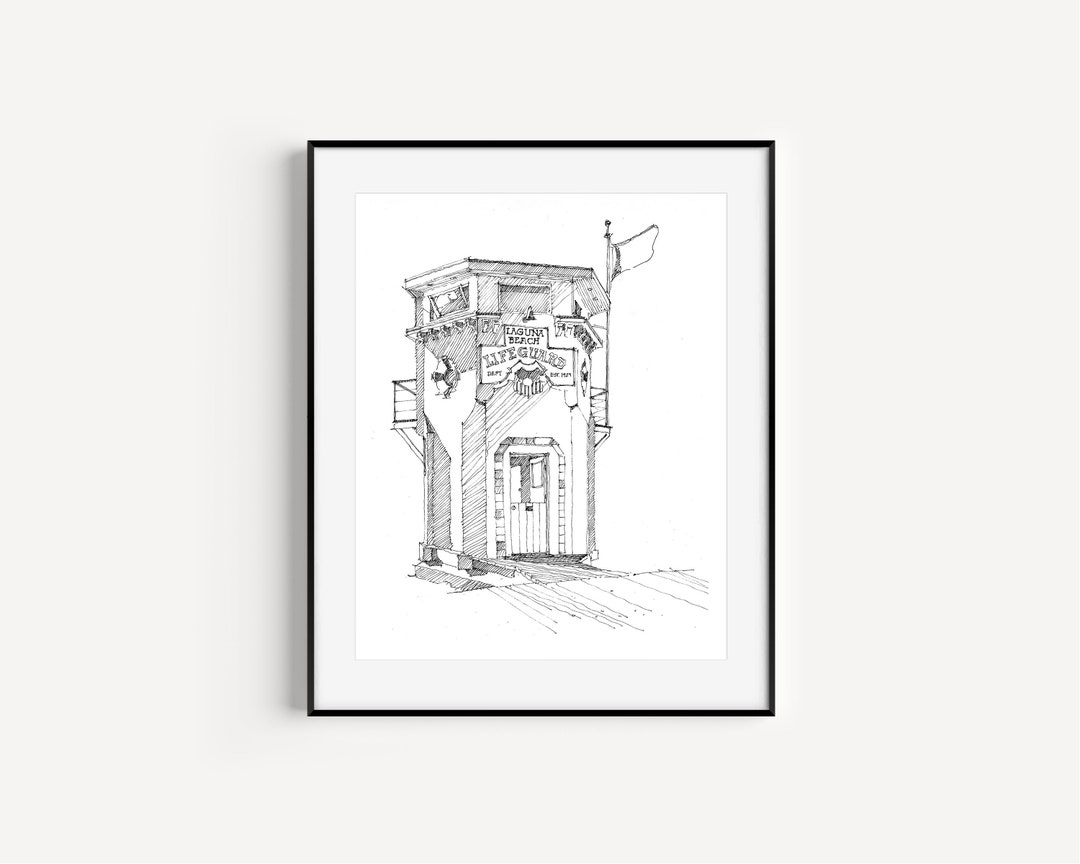 Lifeguard Tower, Main Beach, Laguna Beach Gifts, California Art Prints ...