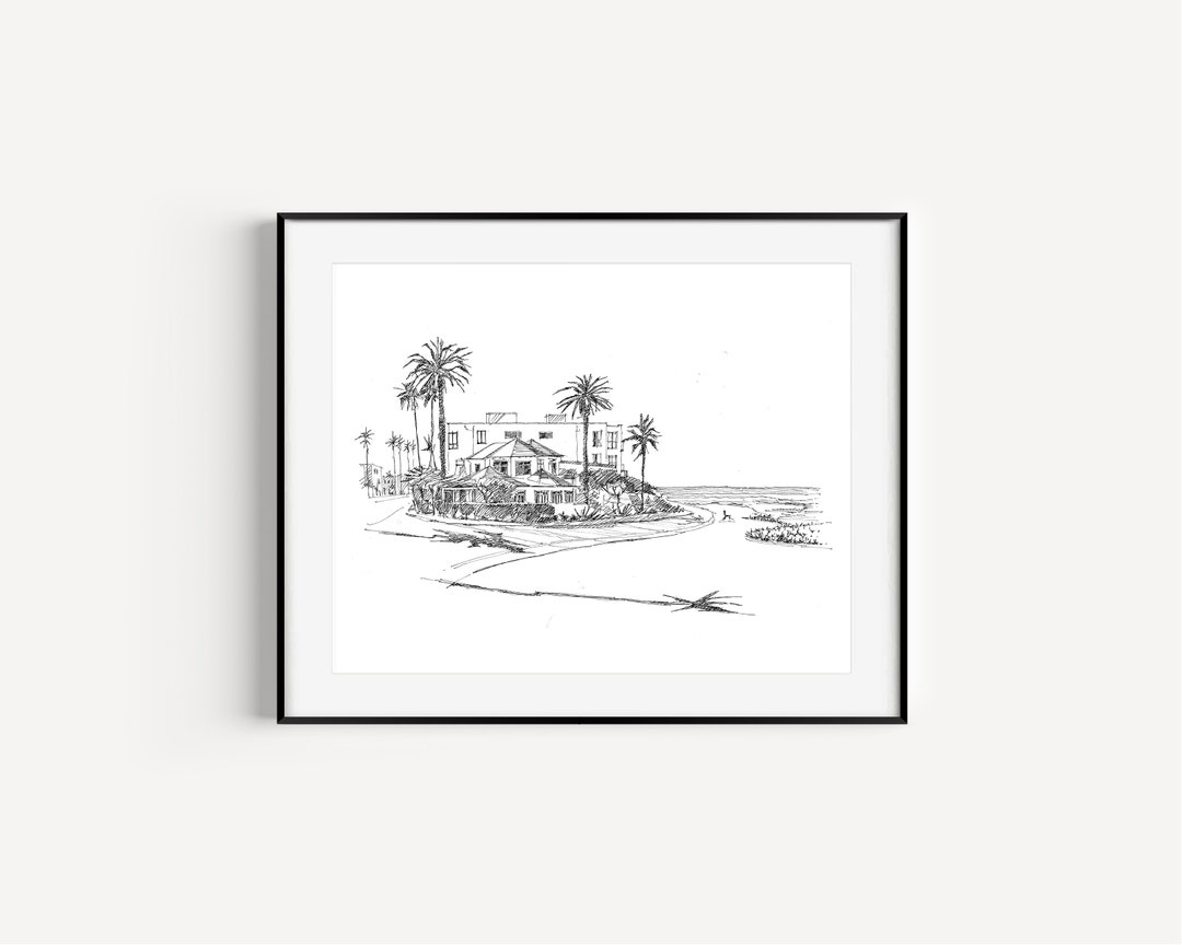 La Jolla, California, San Diego Gift Ideas, Print of Original Pen and ...