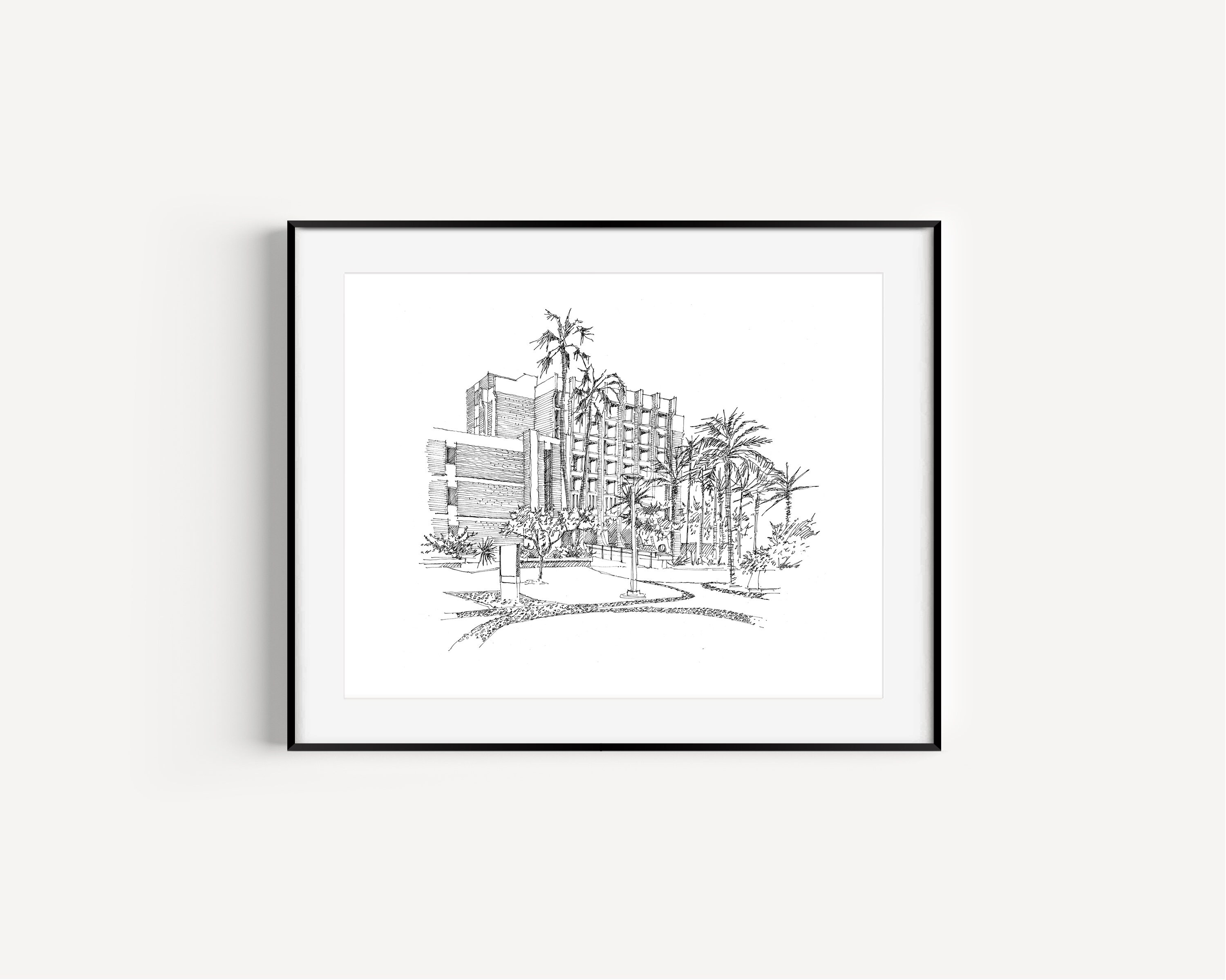 Gift for ASU Graduate SALE, Wexler Hall Drawing, Arizona State ...