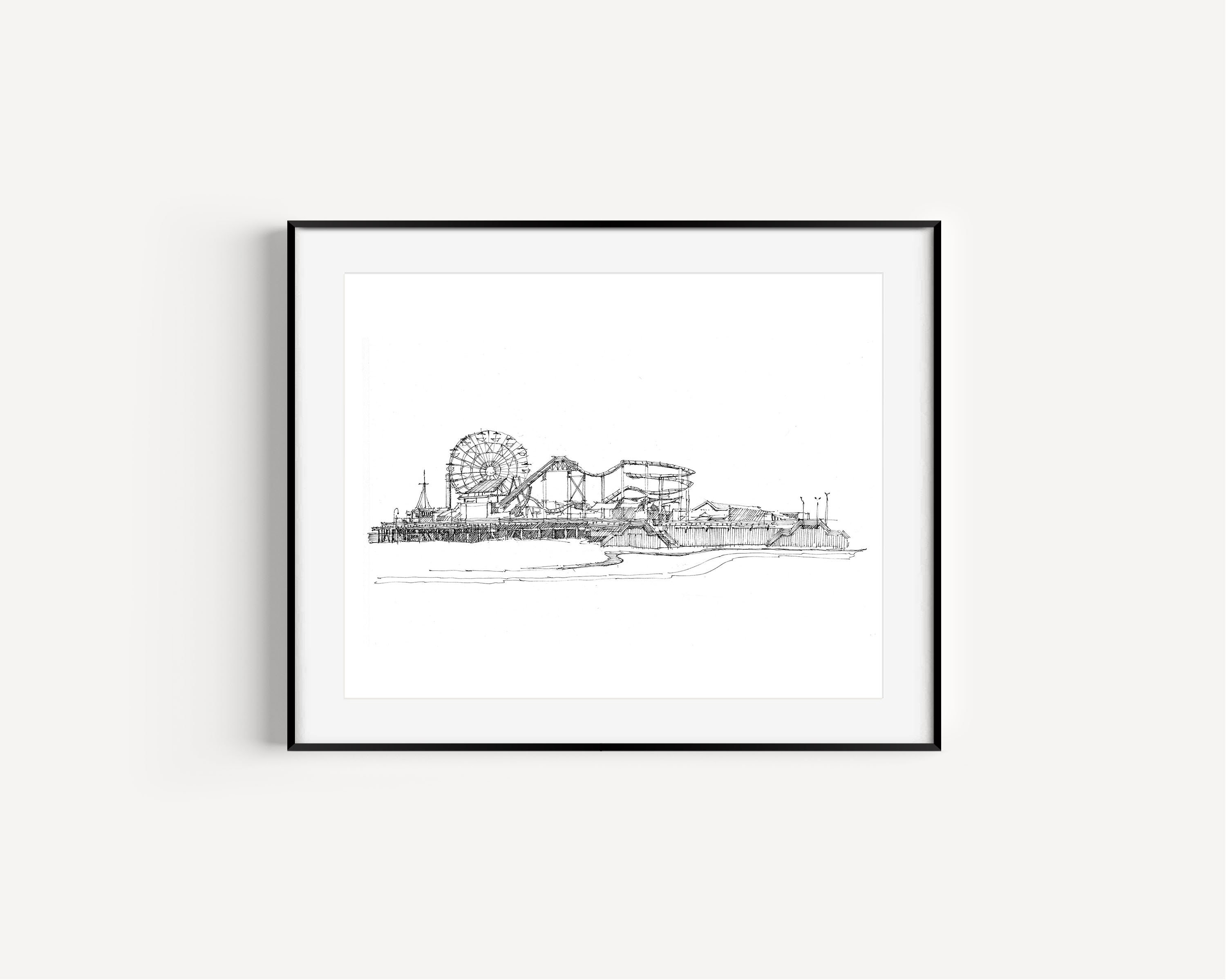 The Santa Monica Pier, Los Angeles Landmarks, Gifts From LA, Los ...