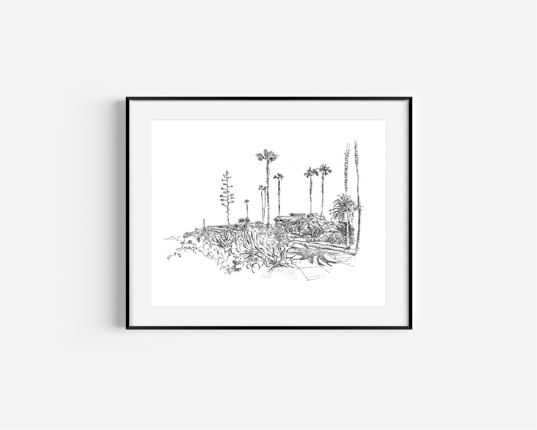 Laguna Beach Coastline, California Art Prints, Plein Air Pen and Ink ...
