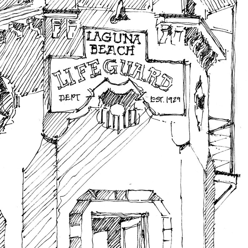 Lifeguard Tower, Main Beach, Laguna Beach Gifts, California Art Prints ...