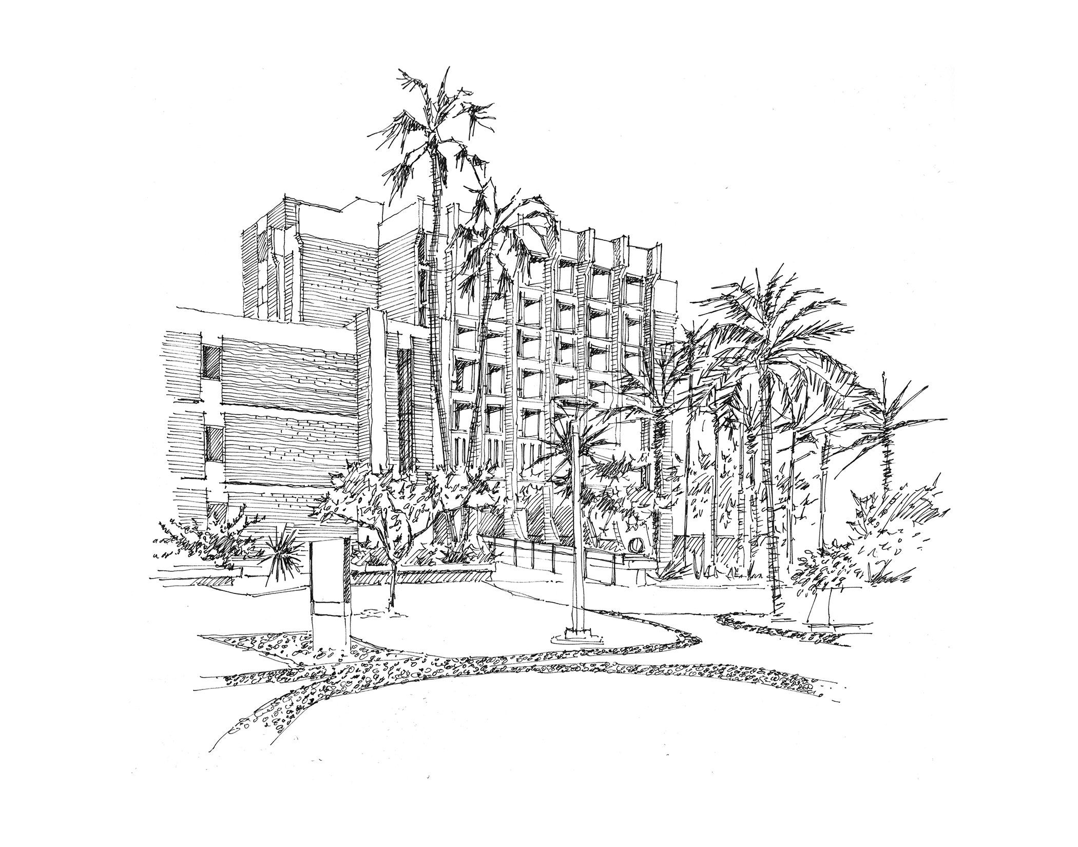 Gift for ASU Graduate SALE, Wexler Hall Drawing, Arizona State ...
