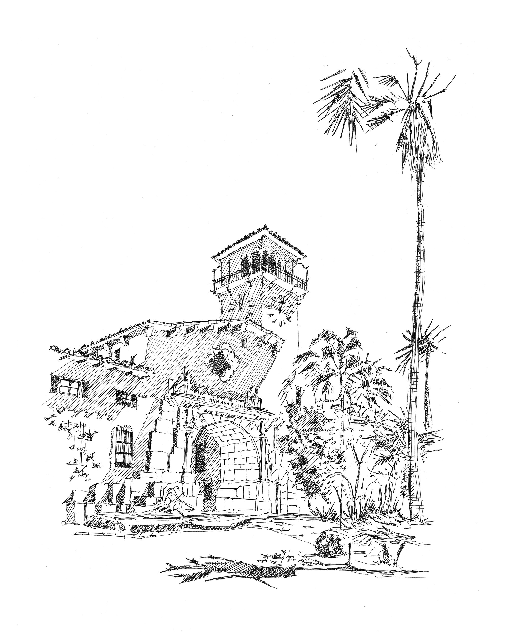Courthouse Drawing