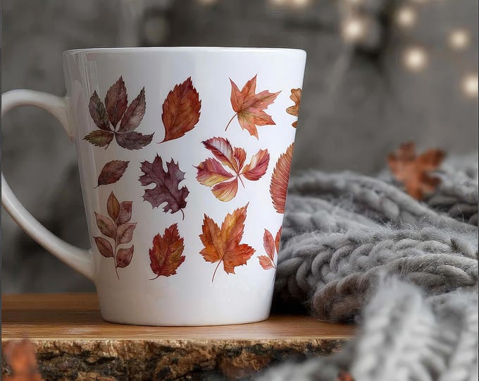 Autumn Leaves Mug: Fall Foliage Latte Mug - Etsy