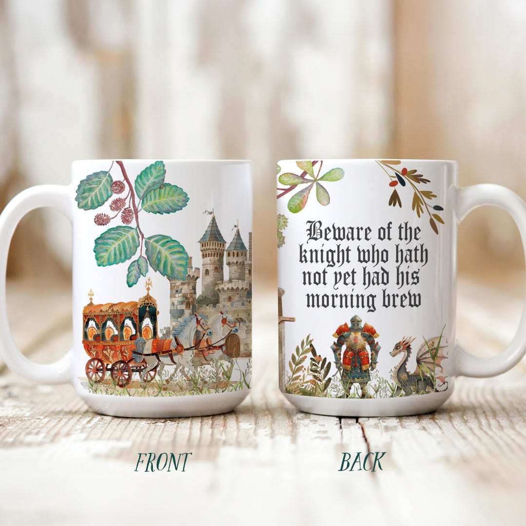 Beware the Knight Coffee Mug, Medieval RPG Gift - Etsy