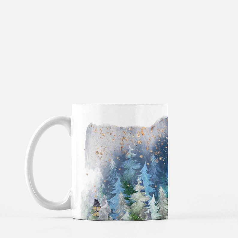 Night in Winter Mug Forest Themed Coffee Mug - Etsy