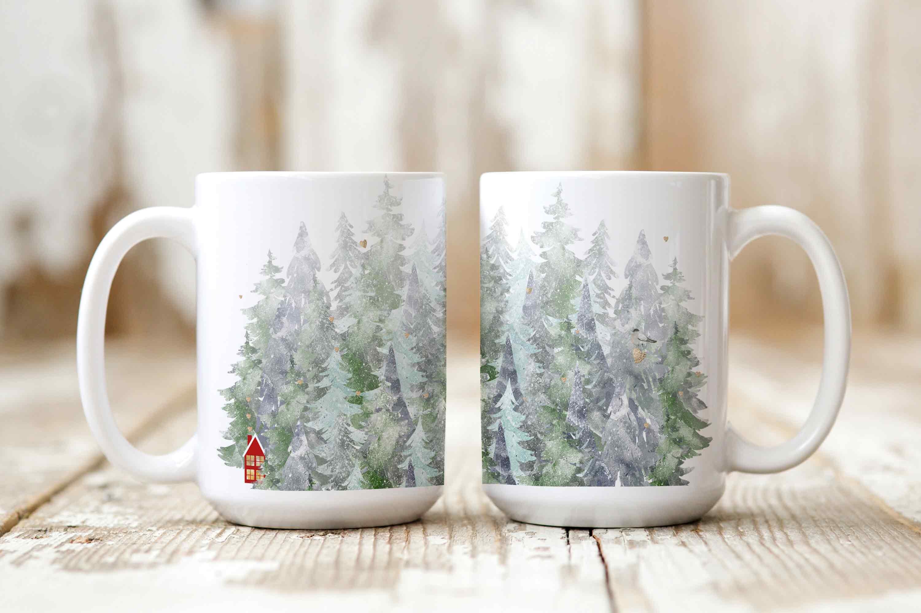 Night in Winter Mug Forest Themed Coffee Mug - Etsy