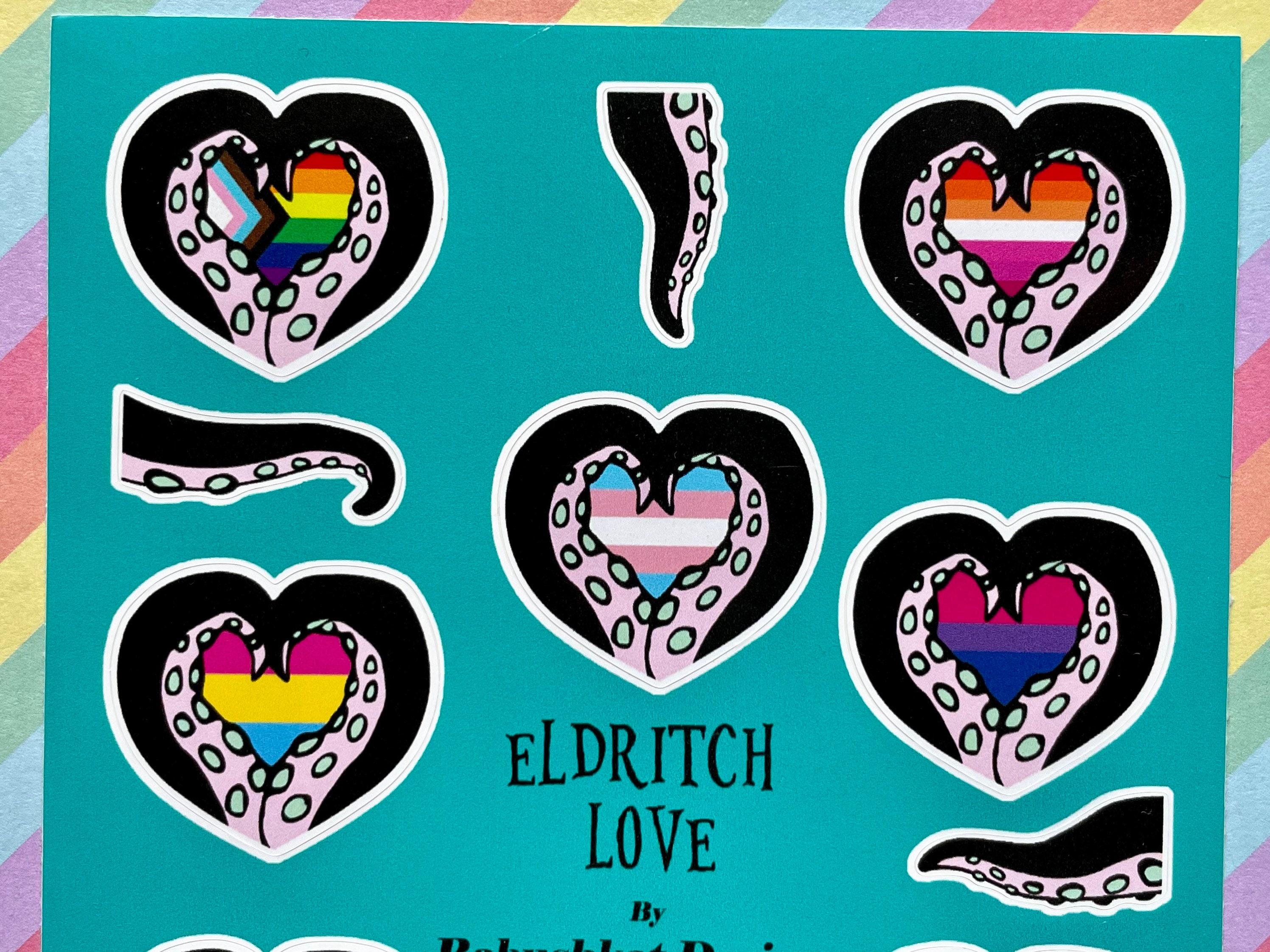 Eldritch Love Pride Flag Sticker Sheet, 15 Vinyl Stickers - Etsy