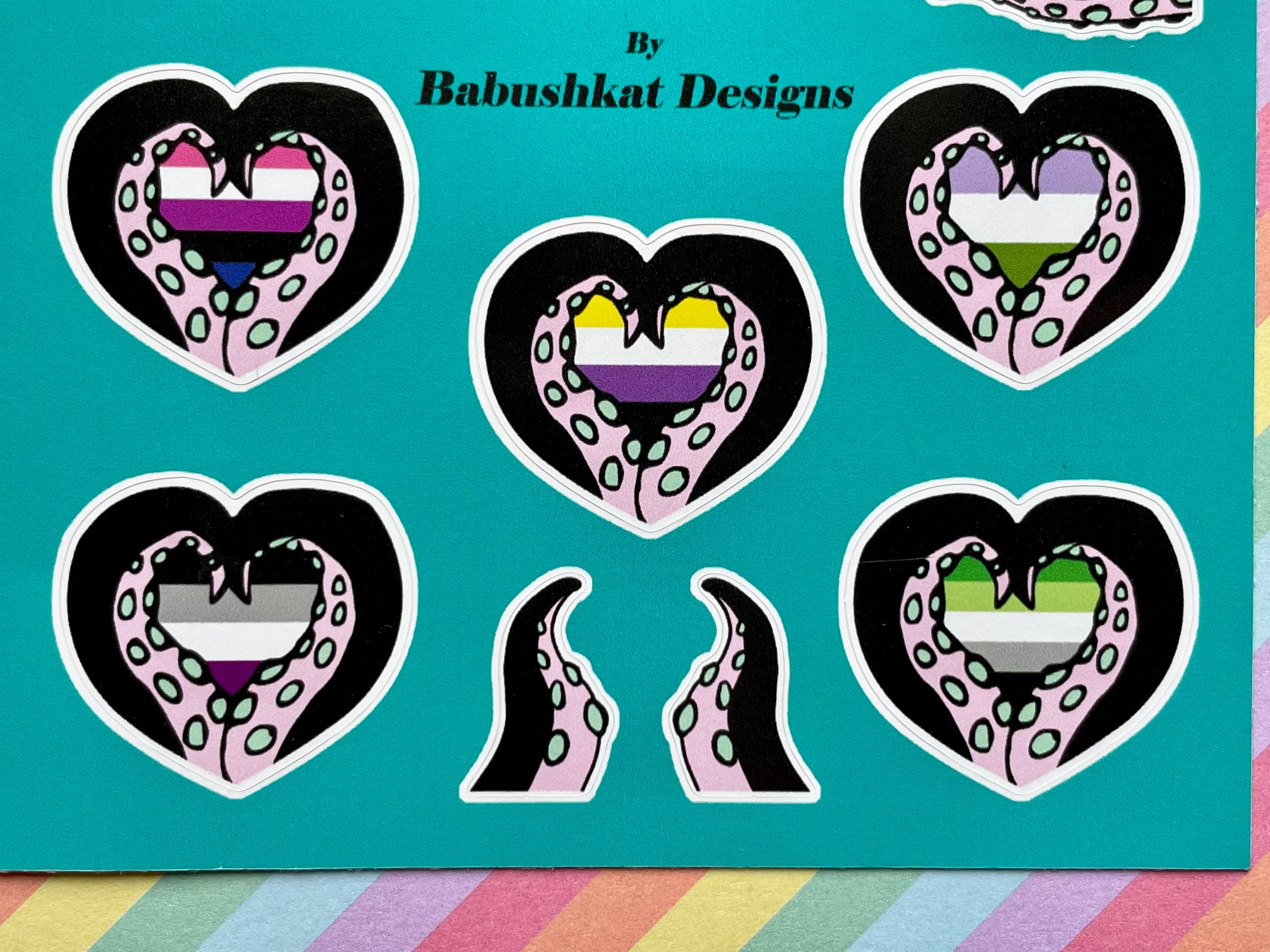 Eldritch Love Pride Flag Sticker Sheet 15 Vinyl Stickers - Etsy