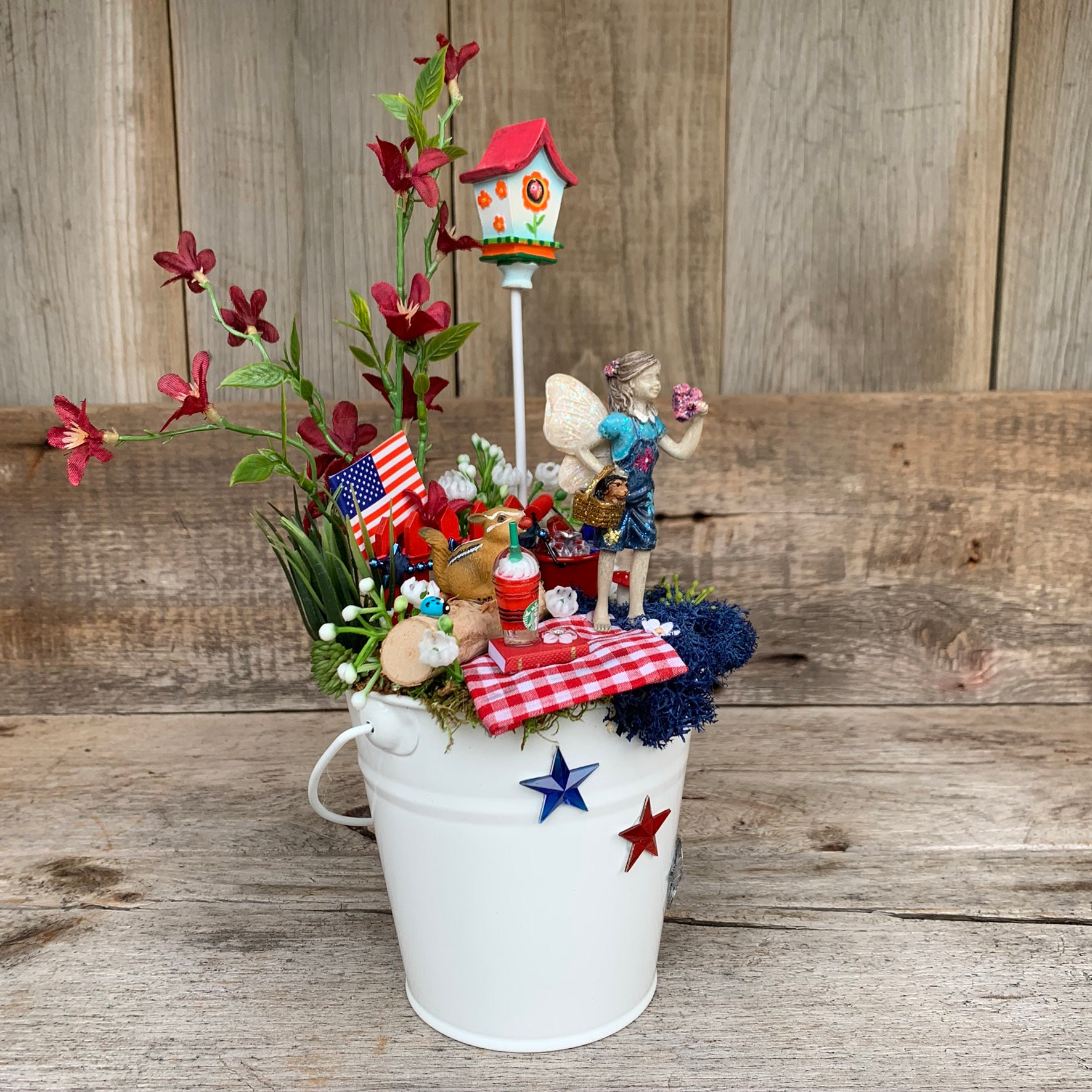 Fairy Garden Fourth of July Fairy Garden/4th of July - Etsy Singapore