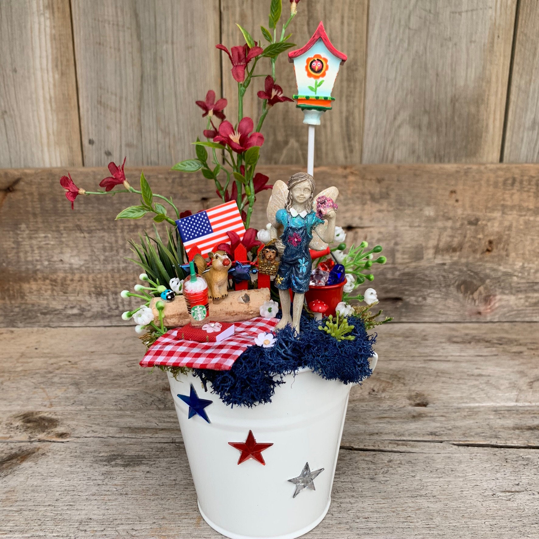 Fairy Garden Fourth of July Fairy Garden/4th of July - Etsy Singapore