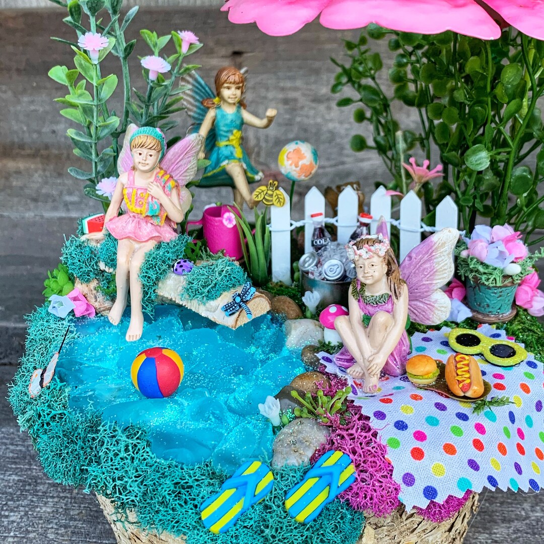 Fairy Garden, Swimming Pool Fairy Garden, Miniature Fairy Garden ...