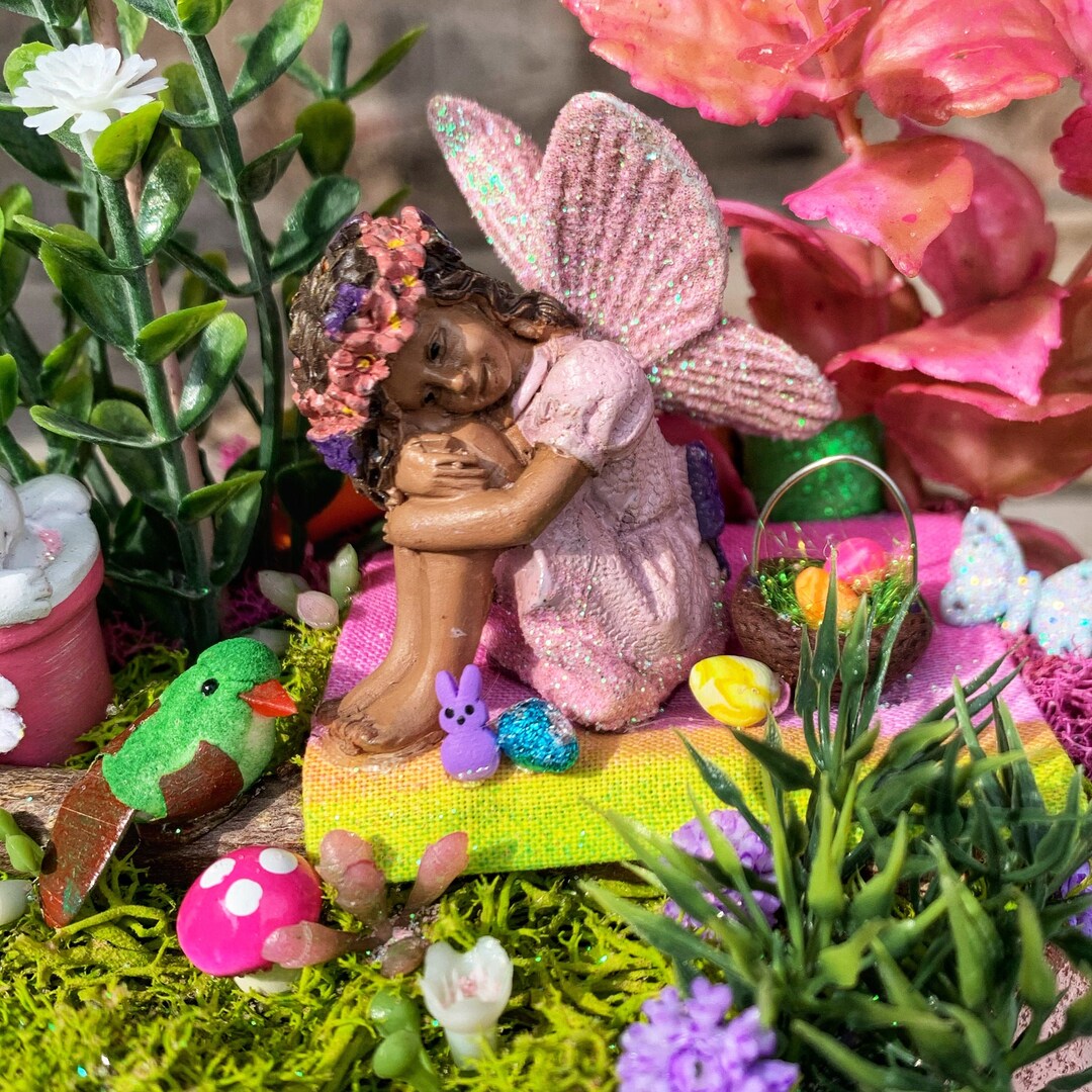 Easter Fairy Garden Miniature Fairy Garden Complete Fairy - Etsy.de