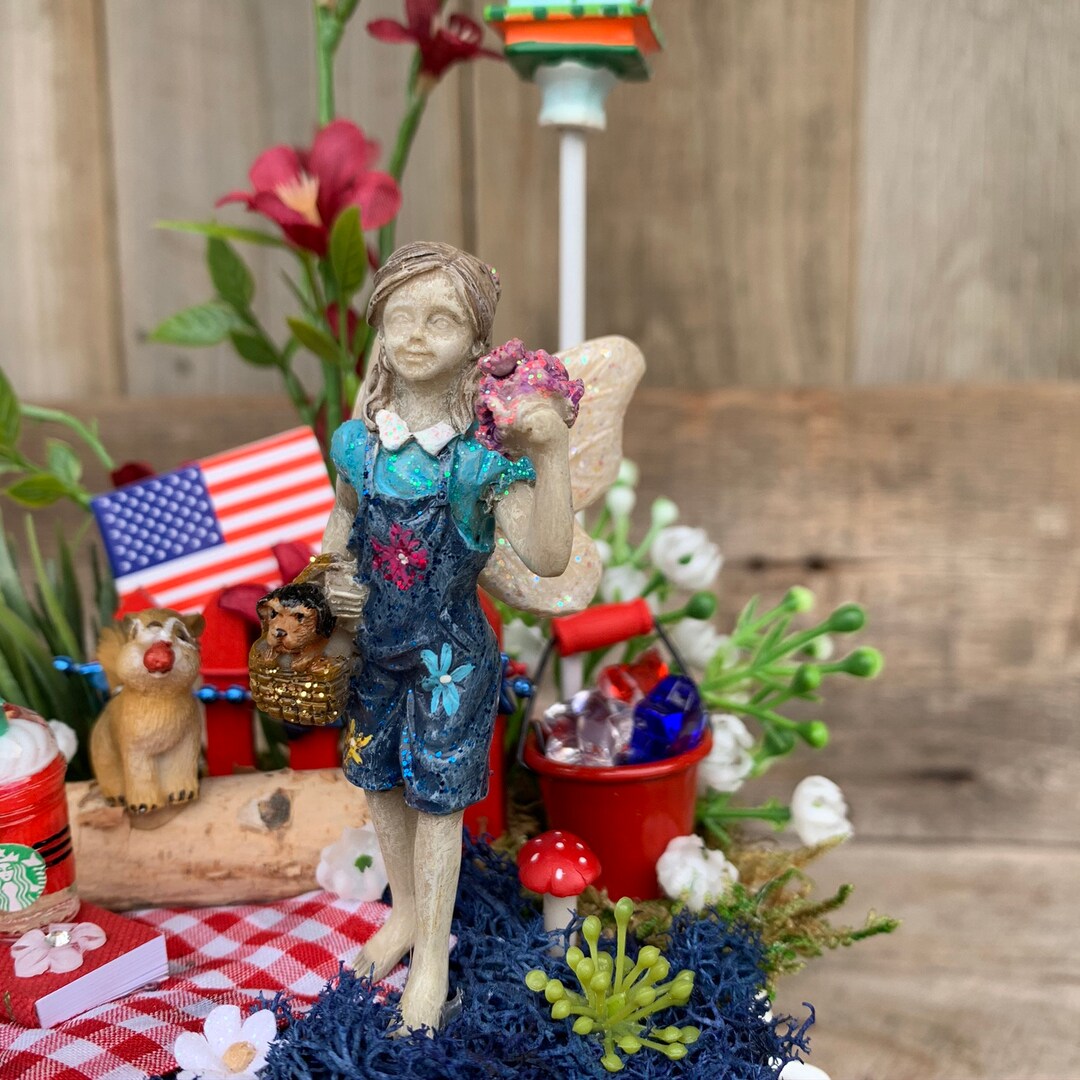 Fairy Garden Fourth of July Fairy Garden/4th of July Decorations ...