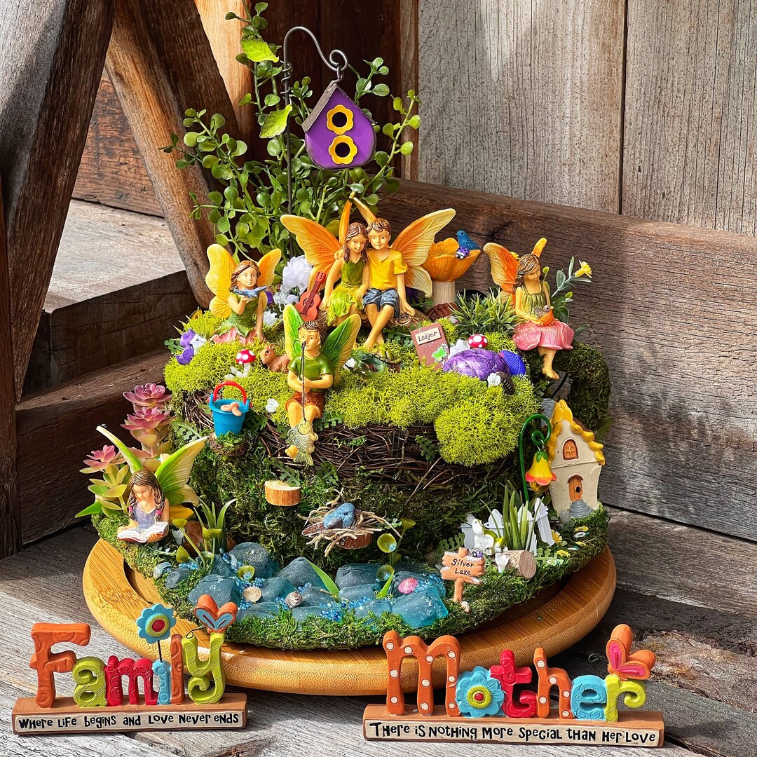 Moss Teacup Fairy Garden, Miniature Fairy Garden, Family Fairy Garden ...
