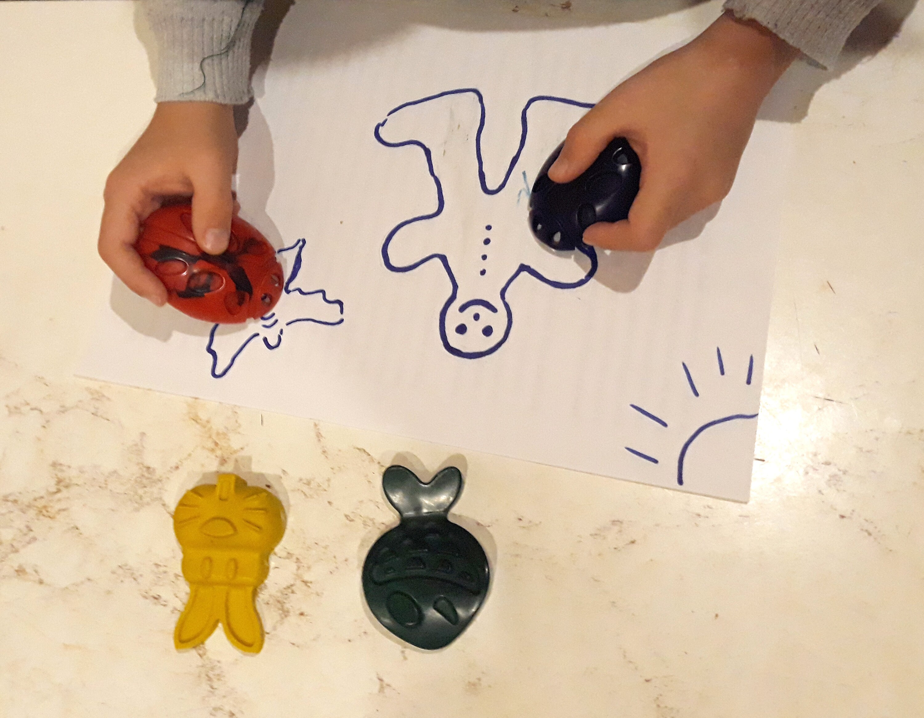 Animal Crayons Set of 4 Crayons Bunny Fish Ladybugs Zoo - Etsy