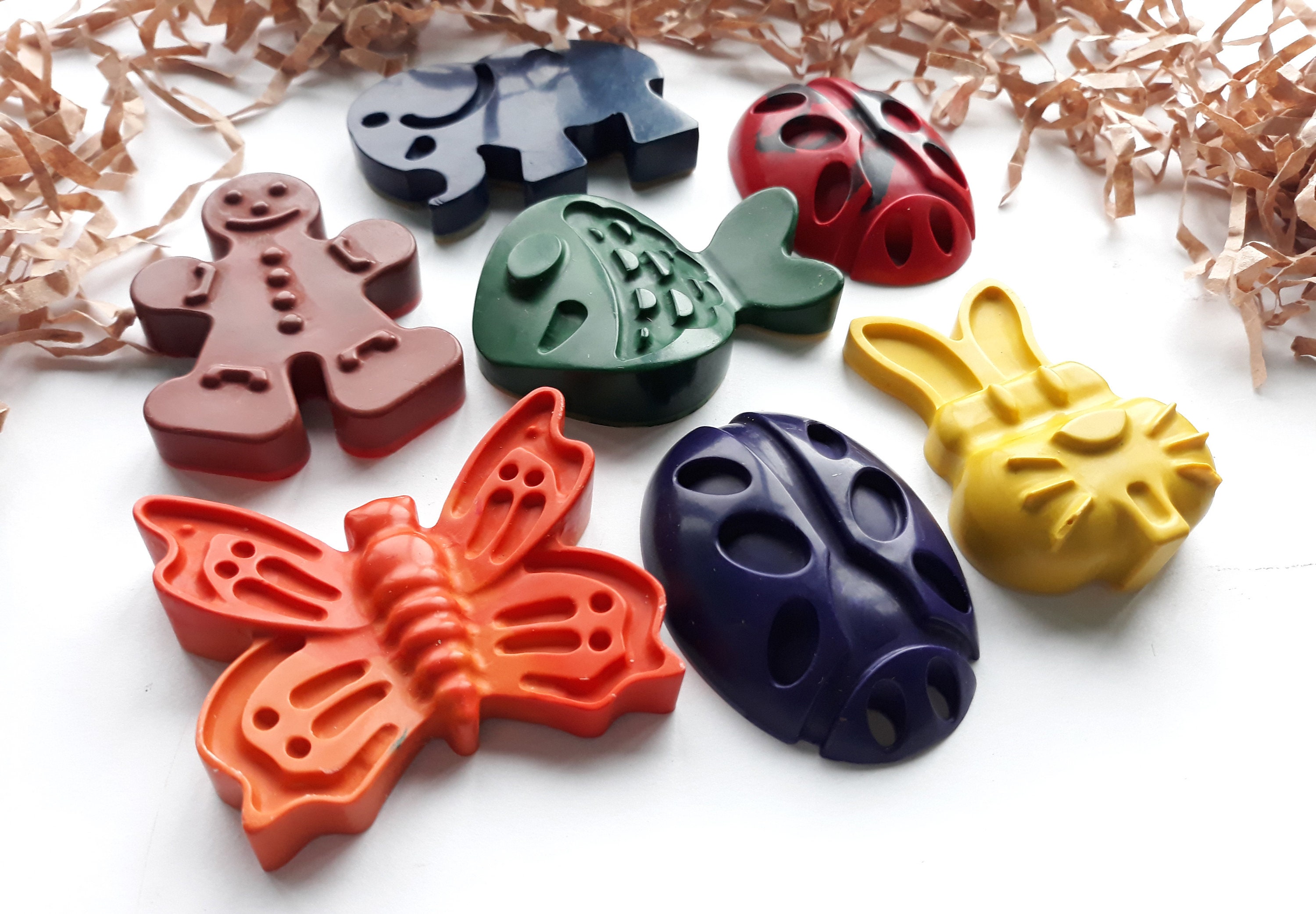 Animal Crayons Toys Set of 7 Animal Party Favors Birthday Crayons ...