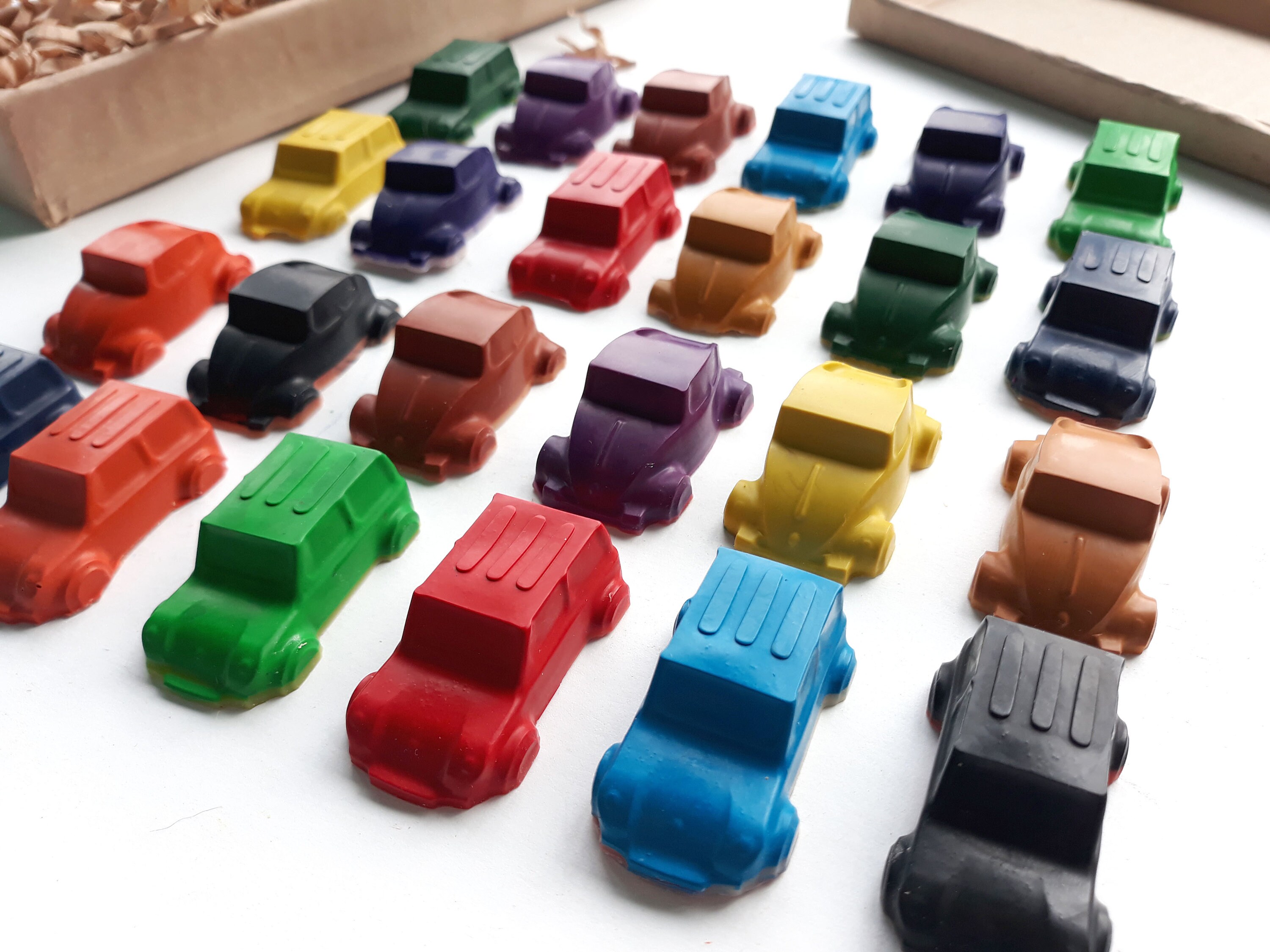 Set of 18 Car Crayons Party Favors Boy Cars Party Vehicle Crayons Boy ...