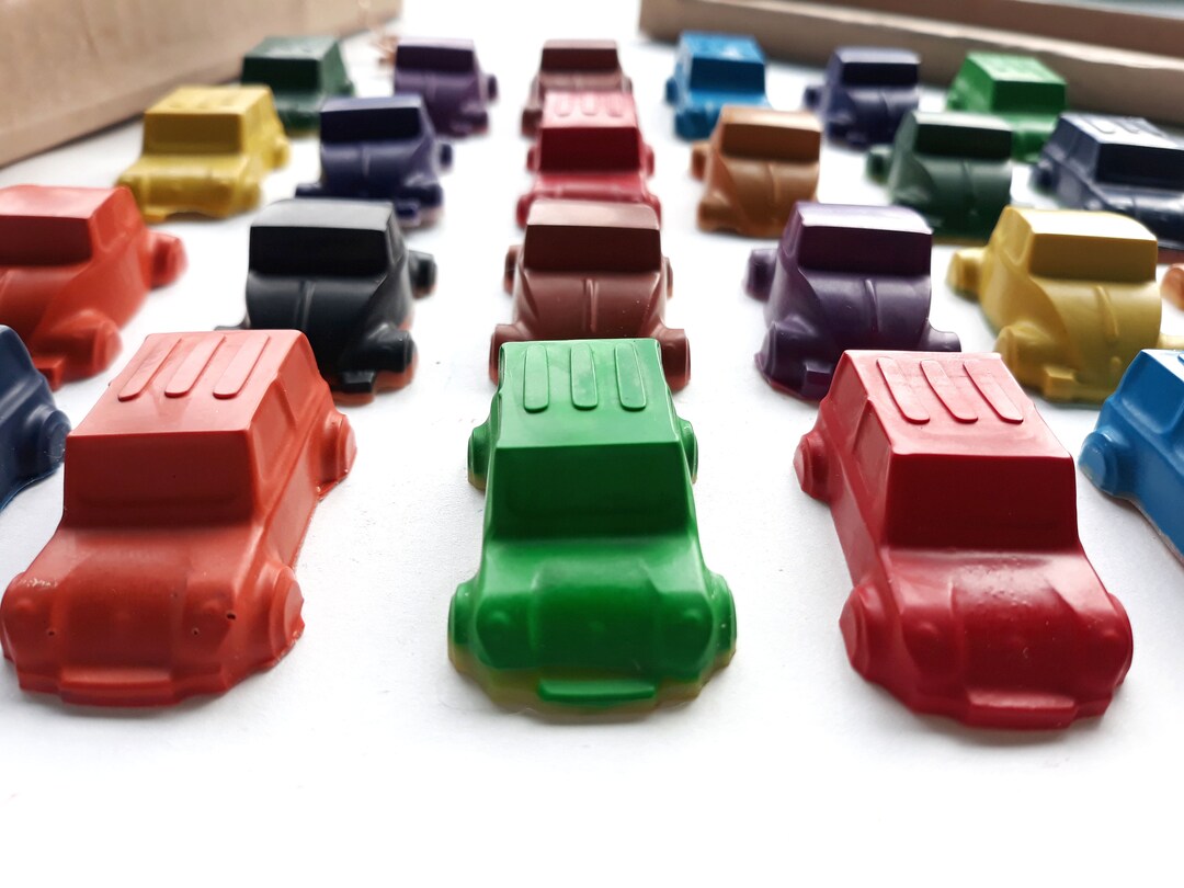 Set of 18 Car Crayons Party Favors Boy Cars Party Vehicle Crayons Boy ...