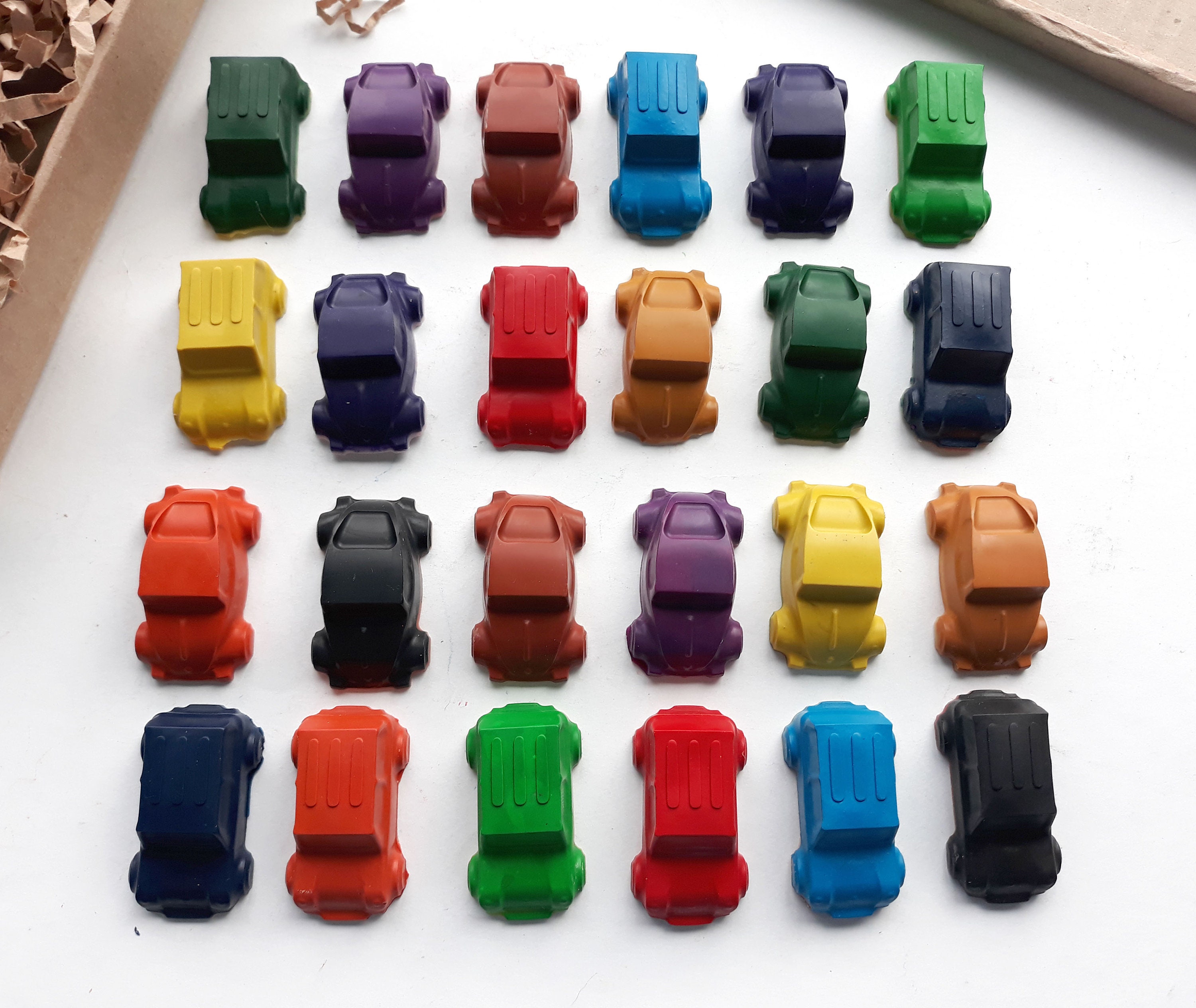 Set of 18 Car Crayons Party Favors Boy Cars Party Vehicle Crayons Boy ...