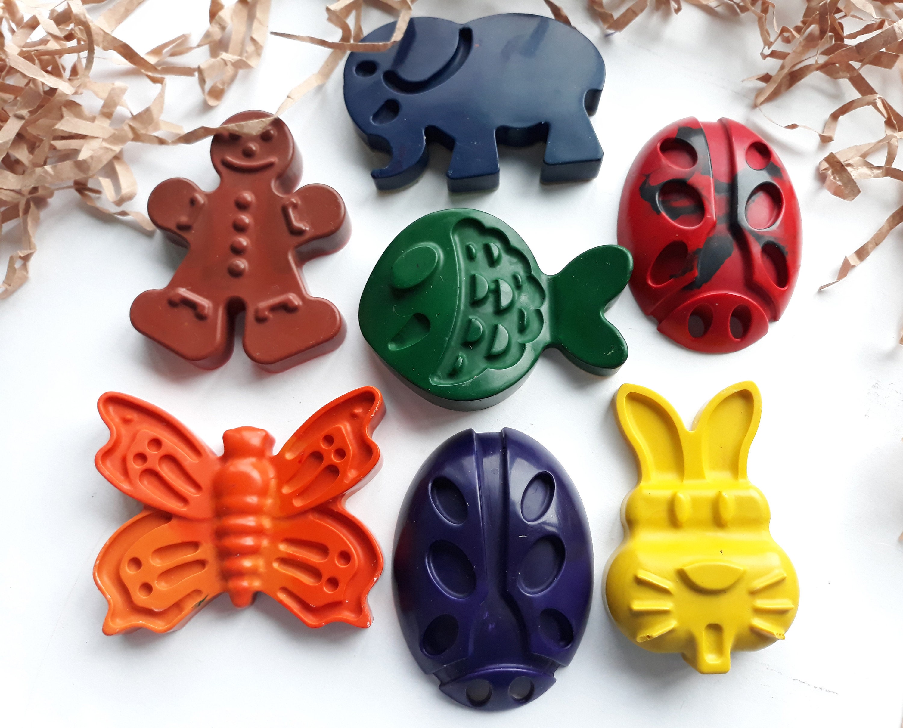 Animal Crayons Toys Set of 7 Animal Party Favors Birthday Crayons ...