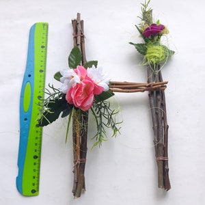 Floral Rustic Wooden Letter, Nursery Wall Decor, 12 Inch - Etsy