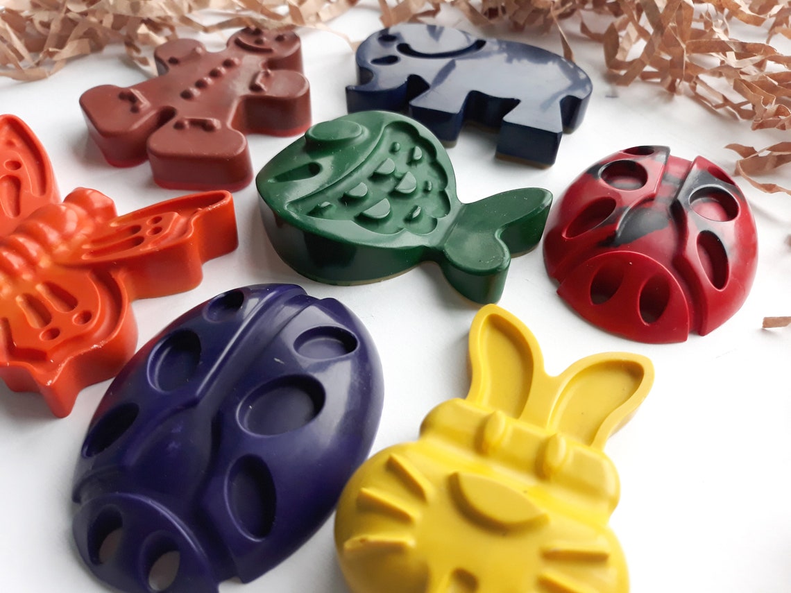 Animal Crayons Toys Set of 7 Animal Party Favors Birthday - Etsy