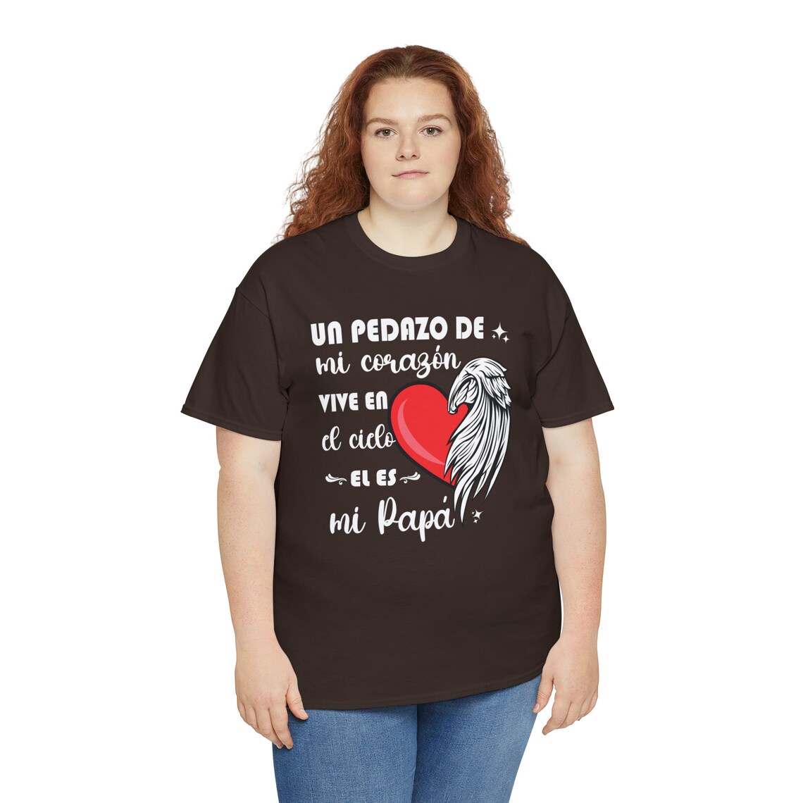 Un Pedazo De Mi Corazón Esta En El Cielo Shirt, Regalos En Español, Dia ...