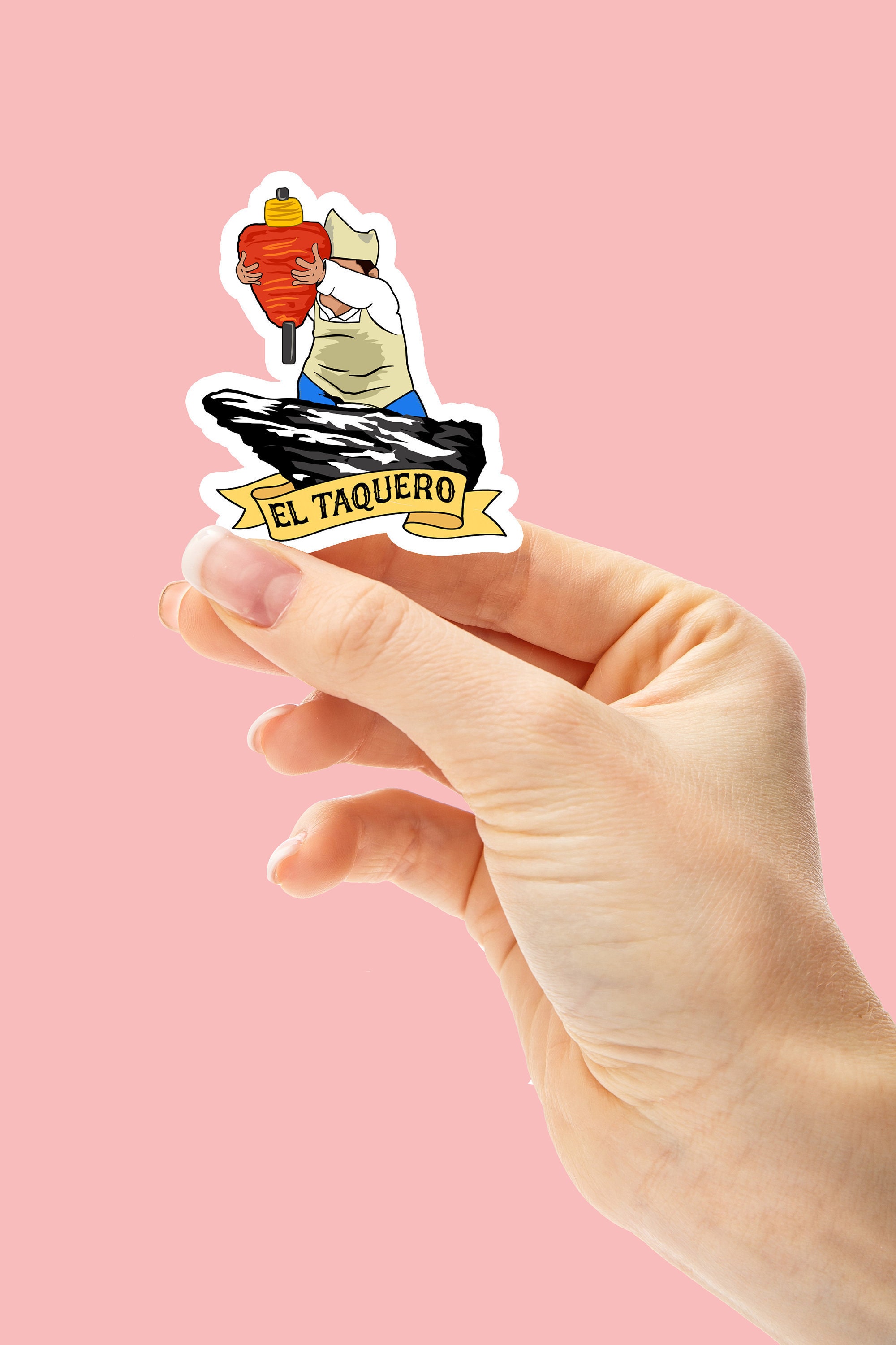 El Taquero Sticker, Los Tacos Sticker, Mexican Food Sticker,mexican ...