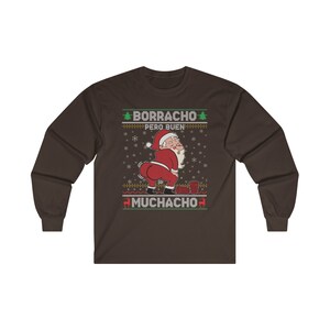 Borracho Pero Buen Muchacho Shirt, Spanish Christmas Sweater, Latino ...