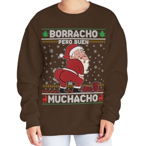 Borracho Pero Buen Muchacho Shirt, Spanish Christmas Sweater, Latino ...