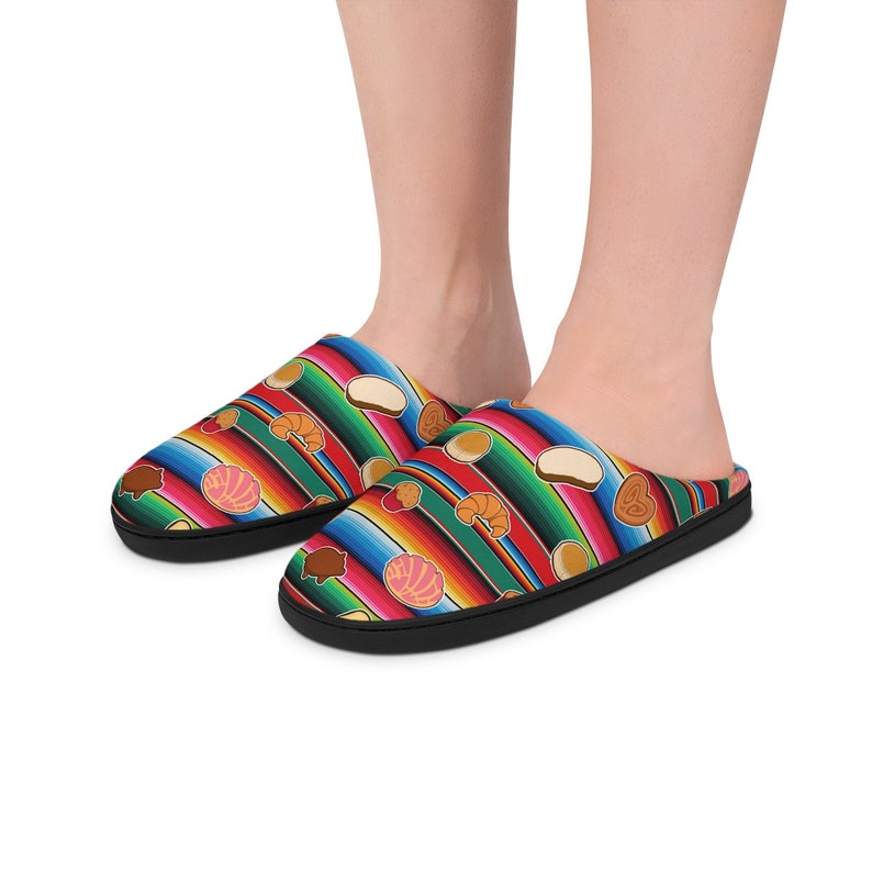 Pan Dulce Pantunflas Serape Pantunflas Mexican Slippers - Etsy