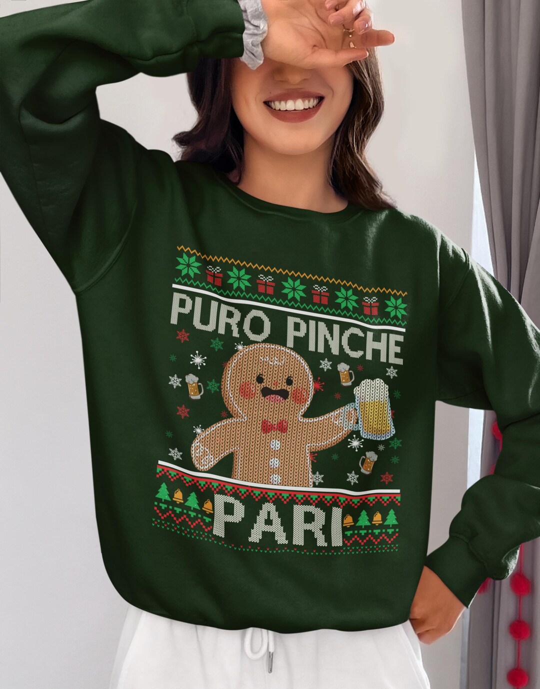 Puro Pinche Pari Shirt, Feliz Navidad Sweatshirt, Regalos De Navidad ...