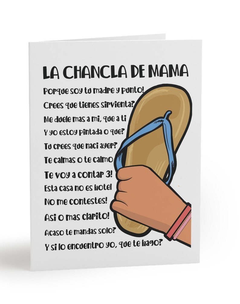 La Chancla De Mama Card, Dia De La Madre Card, Tarjetas Para Mama, Dia ...