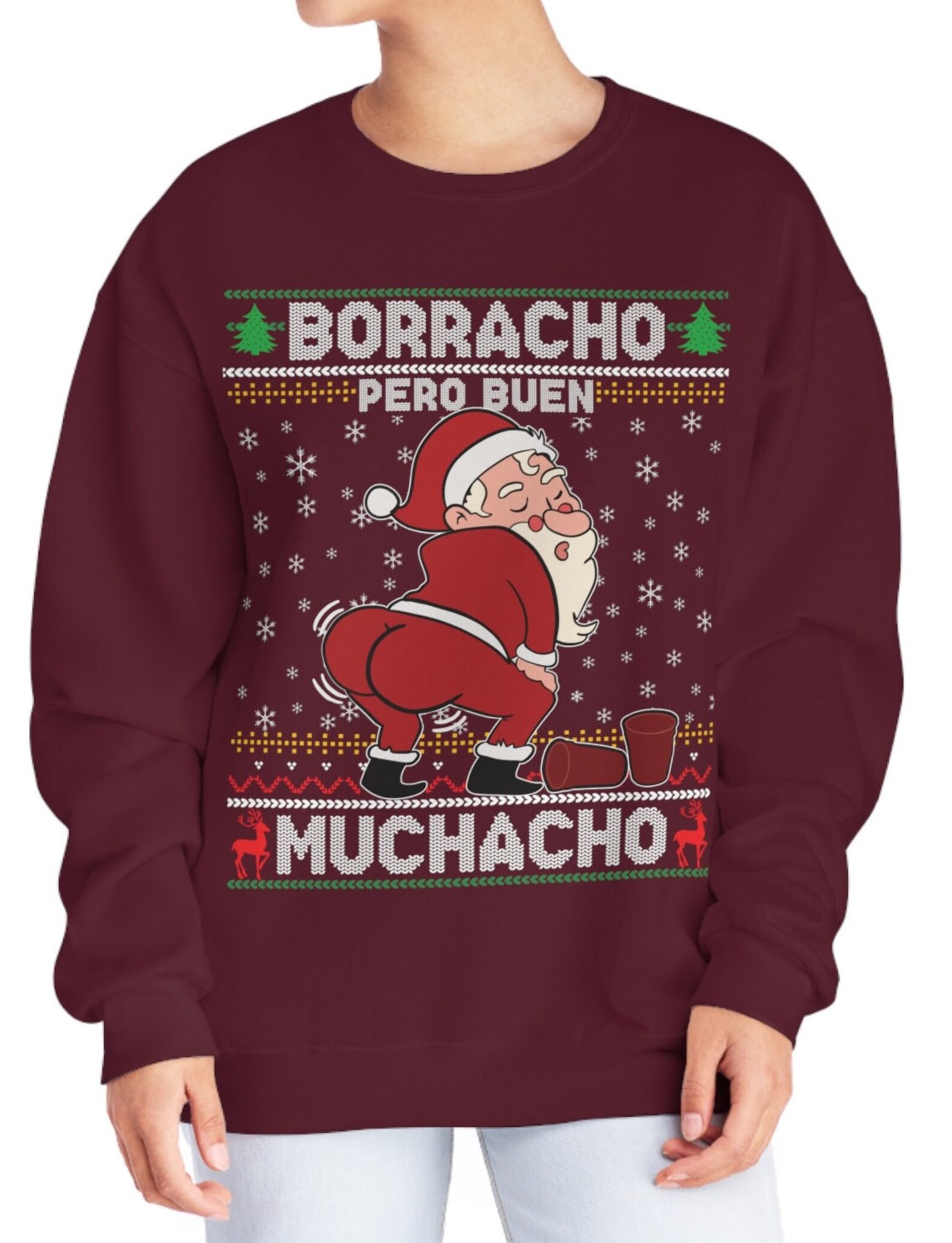 Borracho Pero Buen Muchacho Shirt, Spanish Christmas Sweater, Latino ...