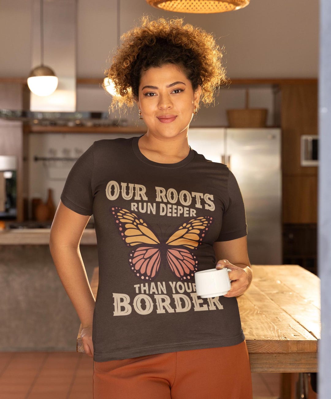 Our Roots Run Deeper Than Your Border Shirt, Protect Inmigrants Shirt ...