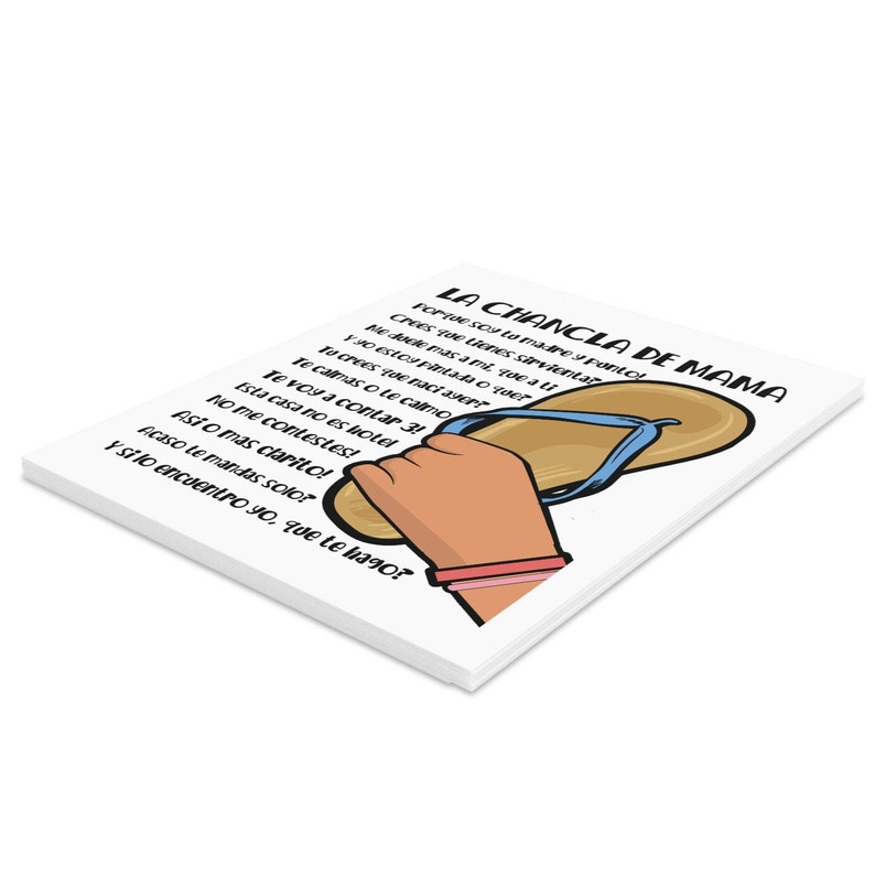 La Chancla De Mama Card, Dia De La Madre Card, Tarjetas Para Mama, Dia ...
