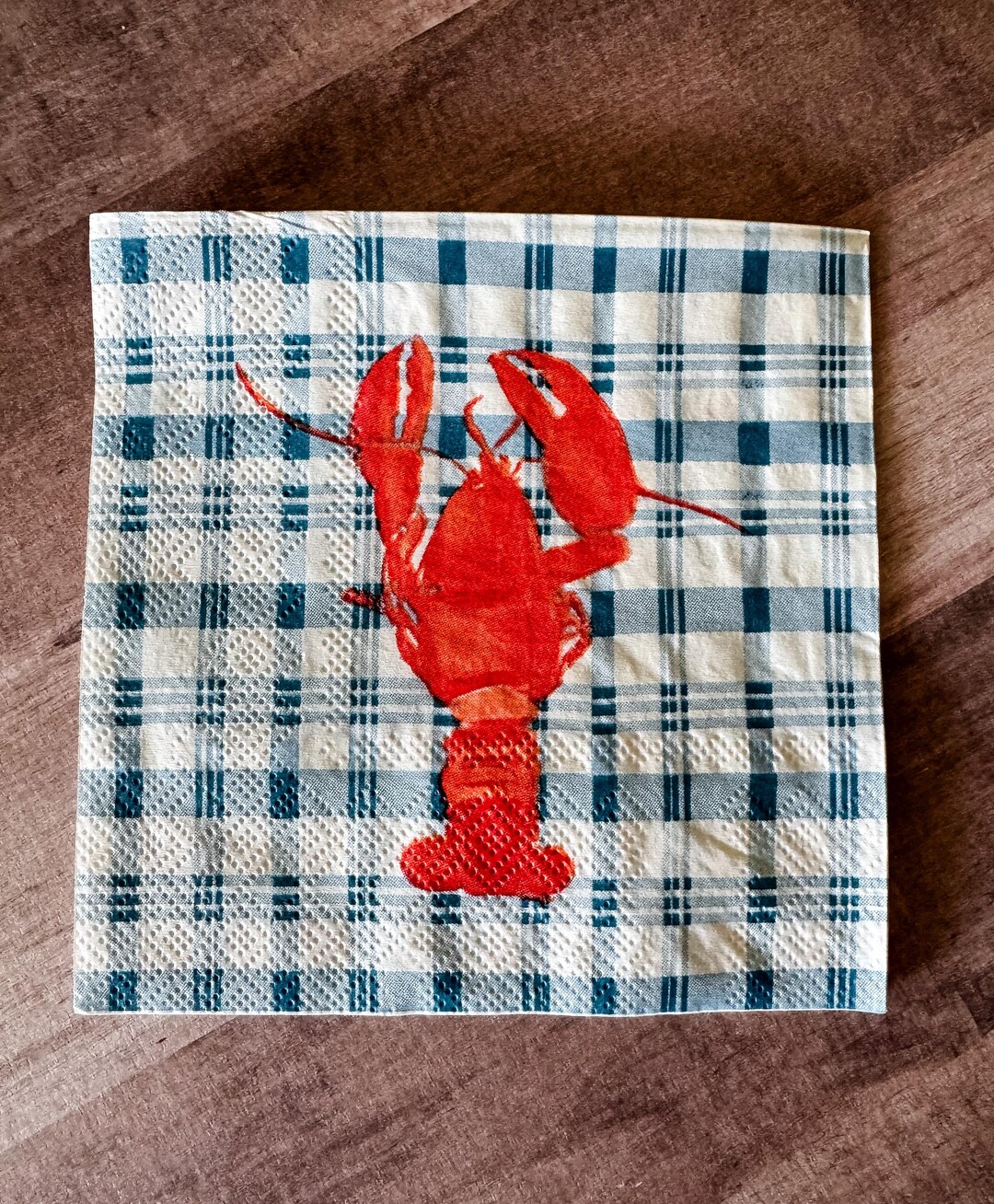 3 Cape Cod Lobster Cocktail Napkins for Decoupage - Etsy
