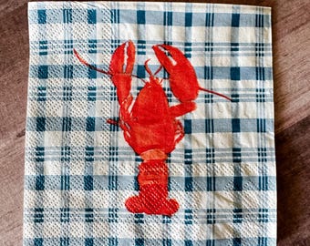 Lobster Cocktail Napkins - Etsy
