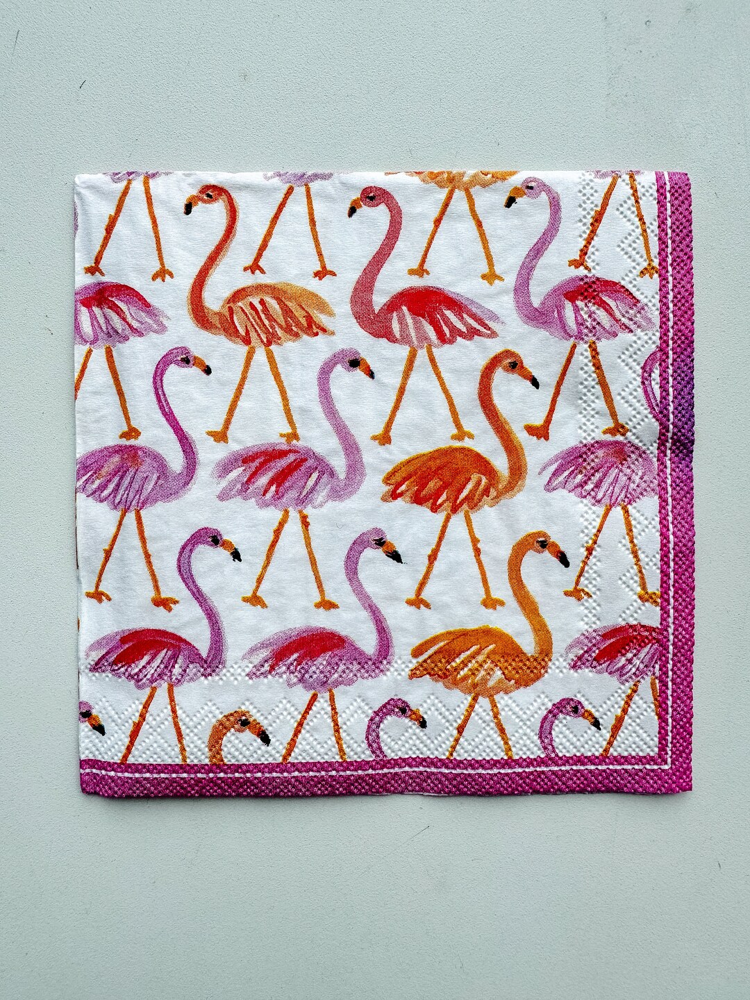 4 Flamingo Cocktail Napkins for Decoupage - Etsy