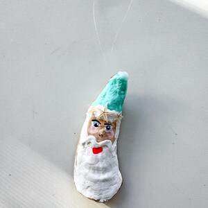 Hand Painted Coastal Santa Oyster Shell Ornaments - Etsy