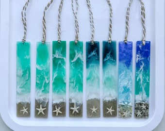 Ocean Water Hand Painted Bookmark I Hand Painted Bookmark - Etsy