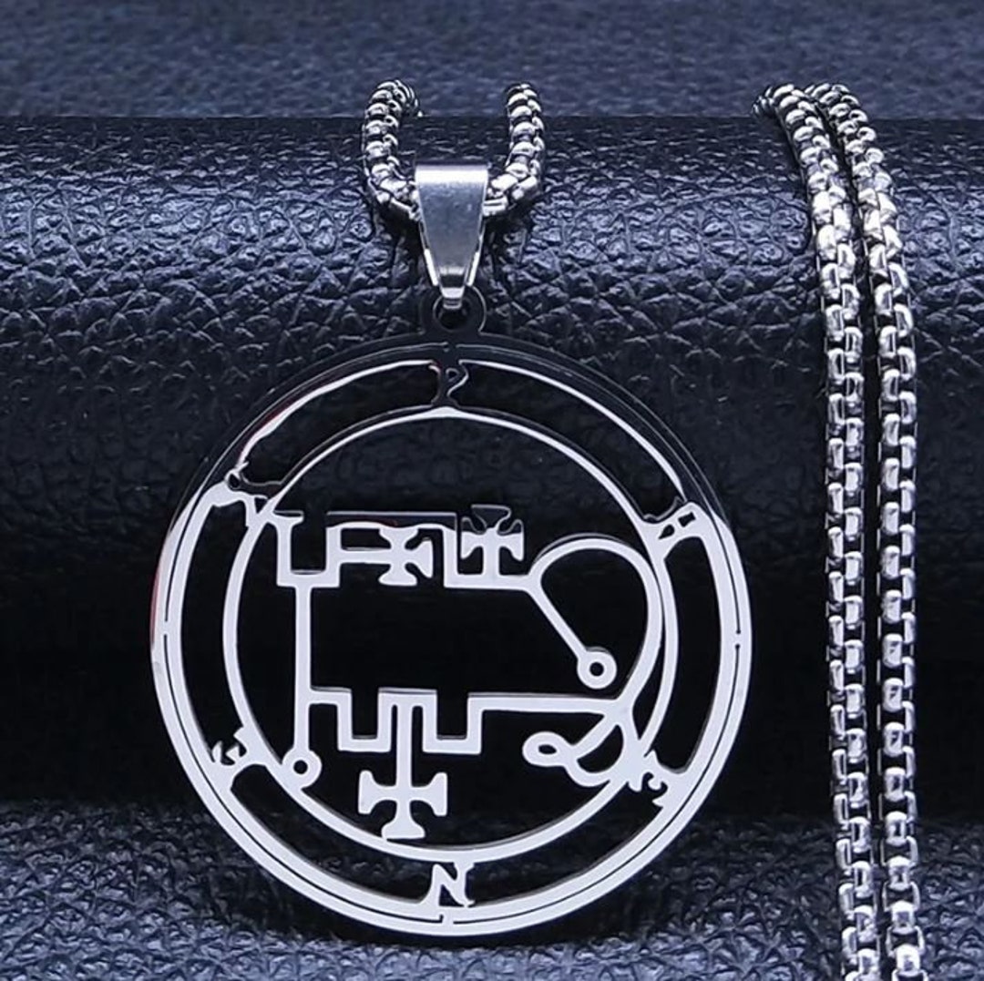 PHENEX Demons of Goetia Sigils Necklace: Gothic Hollow Stainless Steel ...