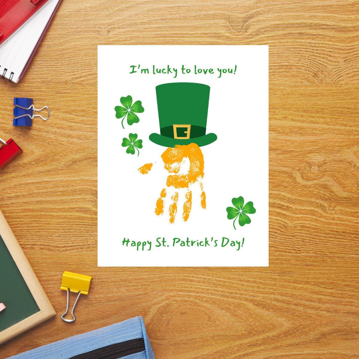 Printable Leprechaun St. Patrick's Day Hand Print Activity, Kids ...
